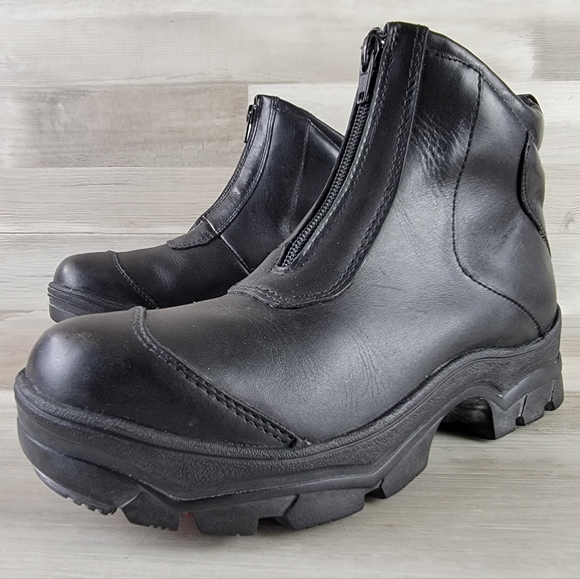 Alpi | Shoes | Alpi Oc System Black Leather Top Zip Fleece Lined Winter ...